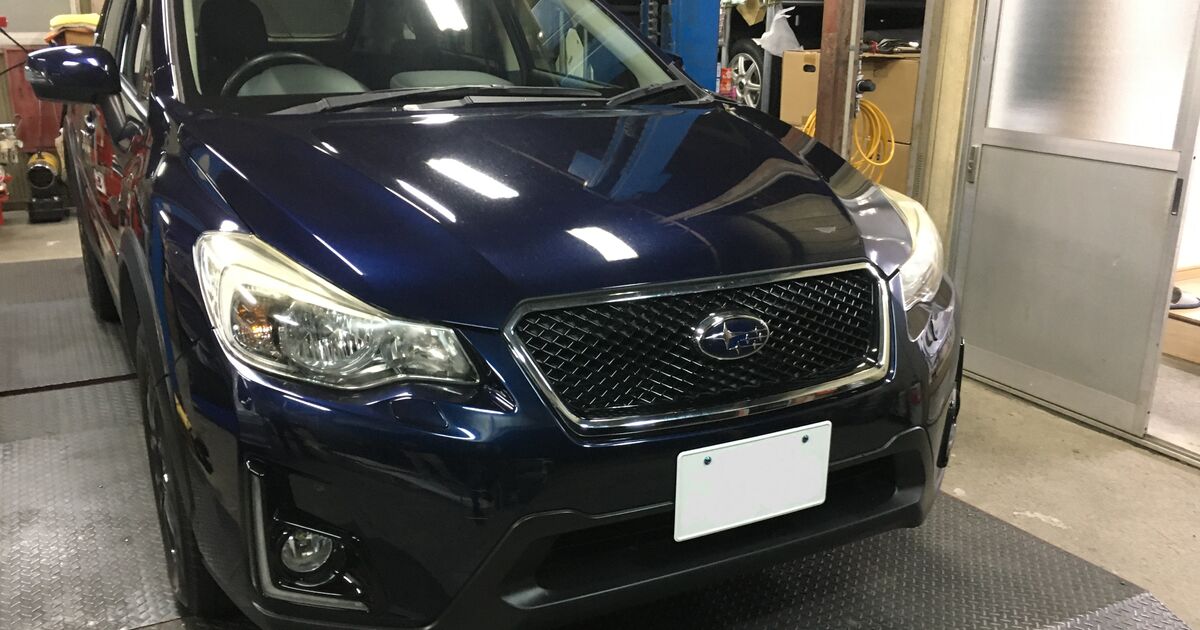 スバル XV STIフロントリップスポイラー取付 | スバル | 松本市で自動車整備を行いながらブログも運営しておりますのでご覧ください